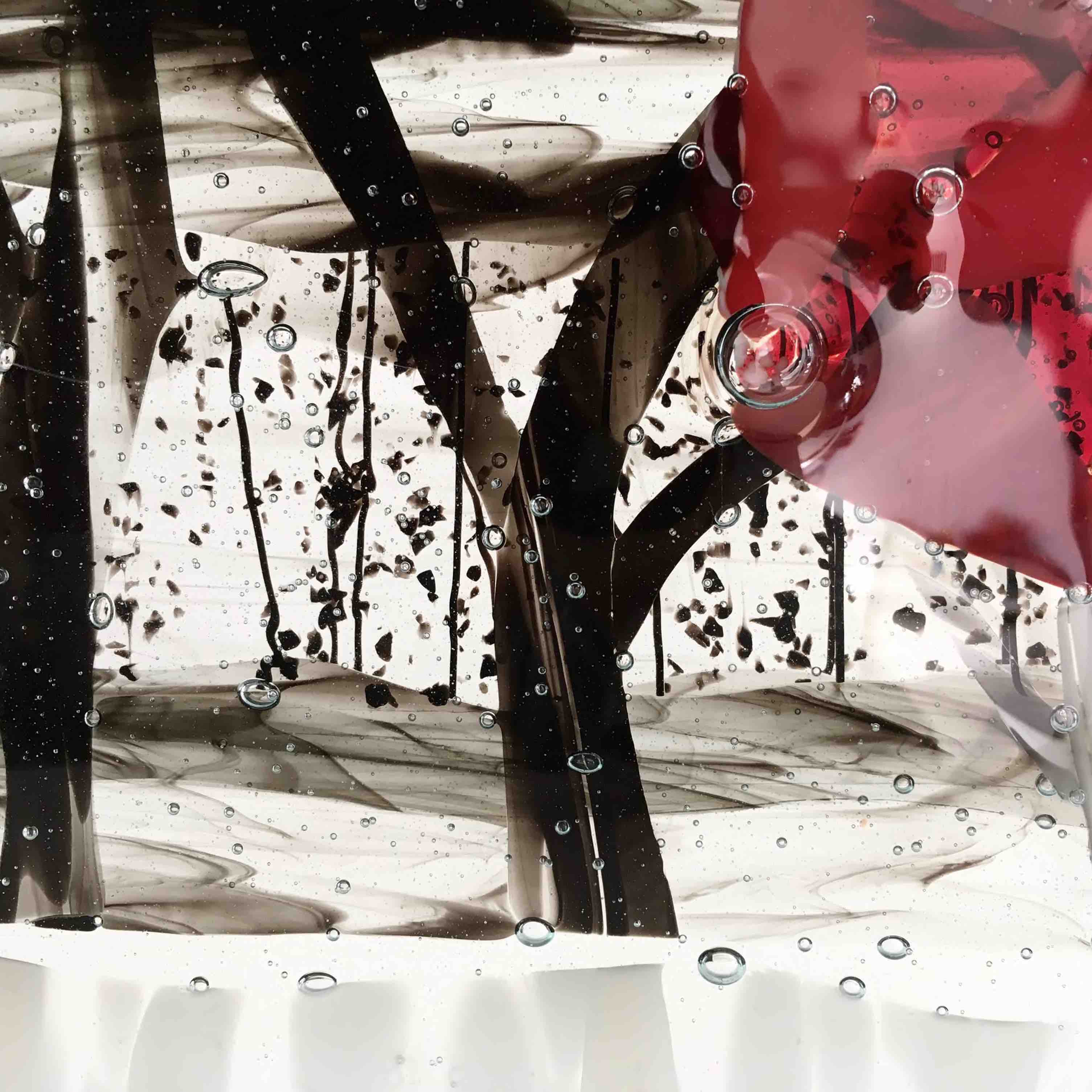 - Verre Fusing - "Arbre Rouge - Forêt noire" | Entre Terre & Talents